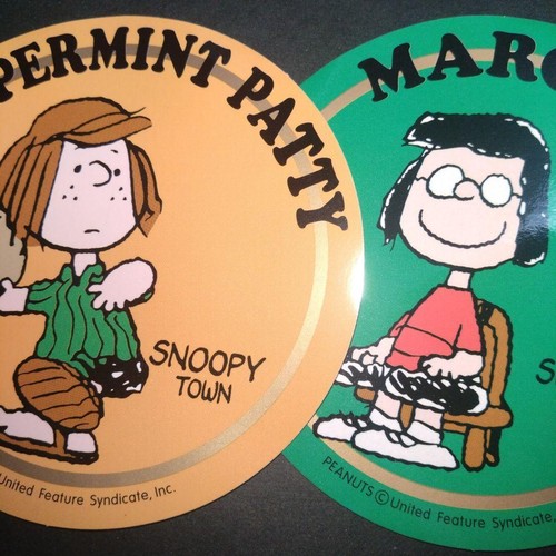 Snoopy Town Limited Big Sticker Peppermint Patty Marcy | eBay
