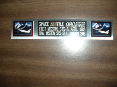 Space Shuttle Challenger Nameplate