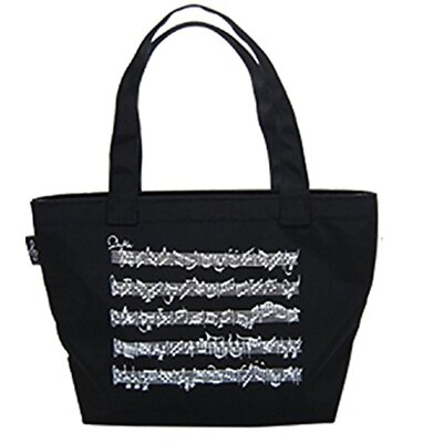 Music Themed Small Tote Bag - Musical Notes (Black) | eBay UK