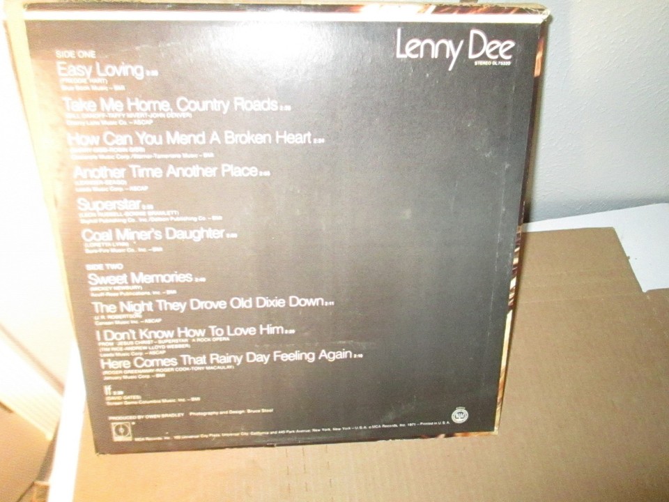 LENNY DEE - EASY LOVIN' rare Vinyl Lp Hammond Organ 1971 (Decca ...