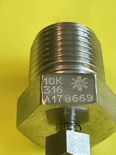 1/2" Male NPT Bleed valve 10KPSI Vent purge cap end plug stainless ...