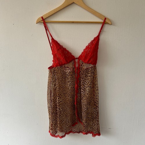 Victorias Secret Very Sexy Nightie Womens Large Sheer Leopard Print ...