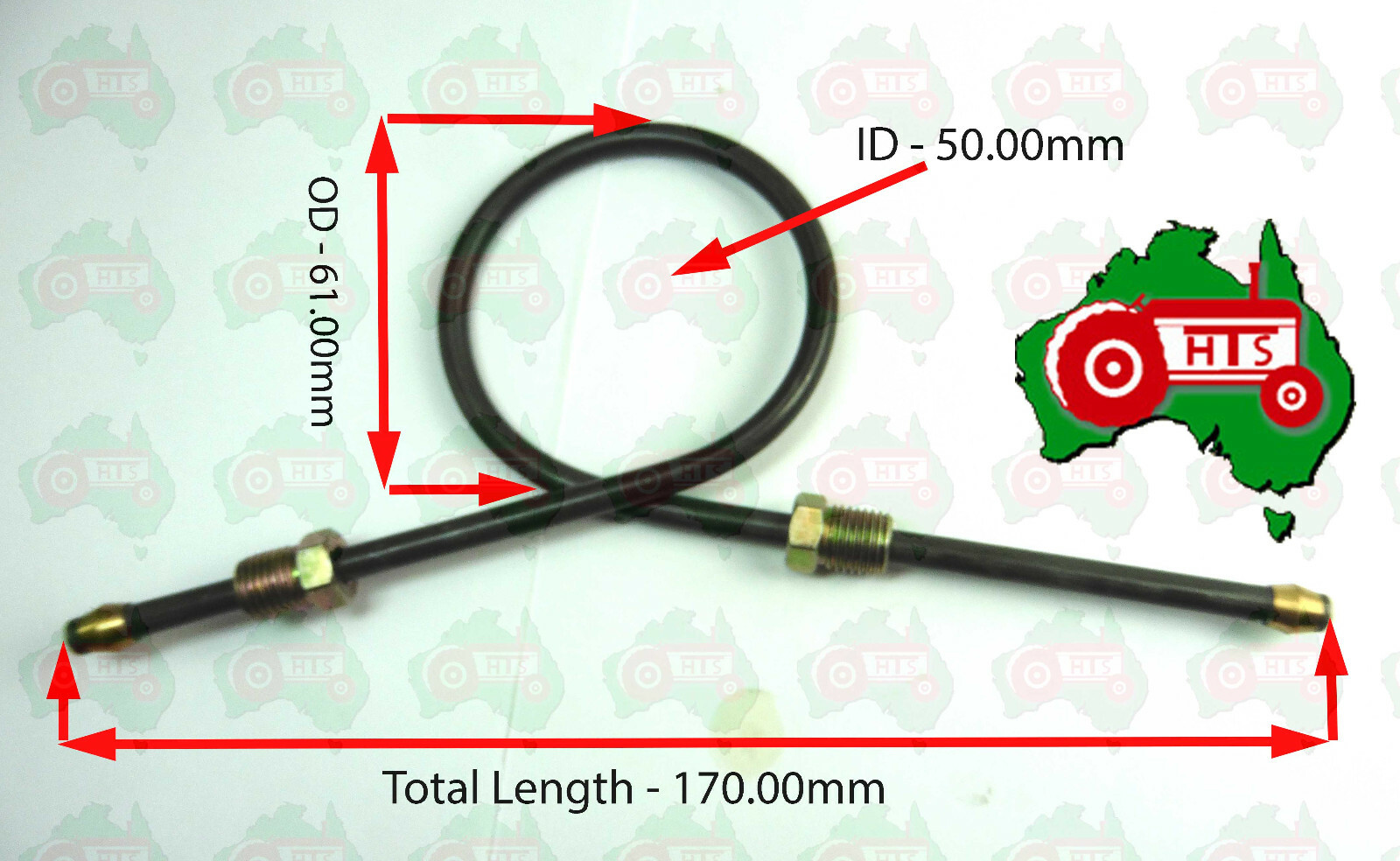 Fuel Pipe Ki Gas Tank to Pump Fits for Massey Ferguson TEF20 & Standard ...