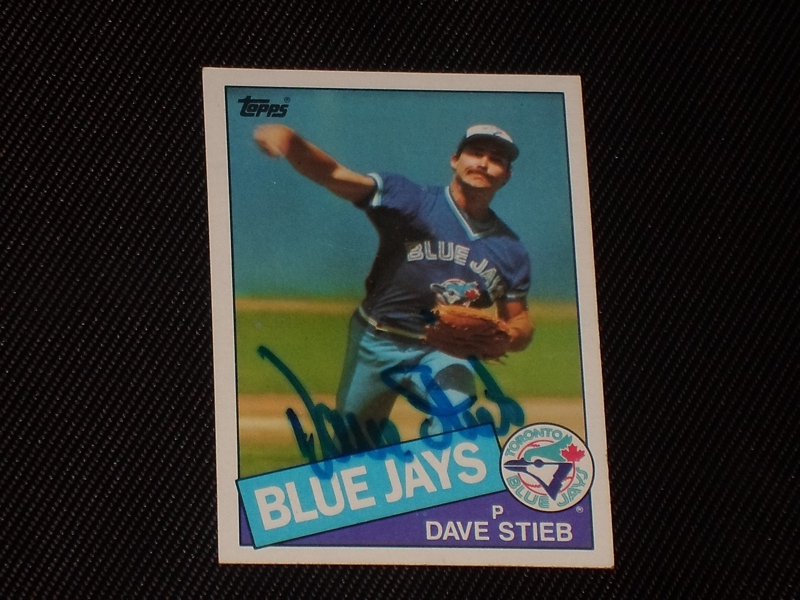 DAVE STIEB 1985 TOPPS SIGNED AUTOGRAPHED CARD #240 TORONTO BLUE JAYS ...