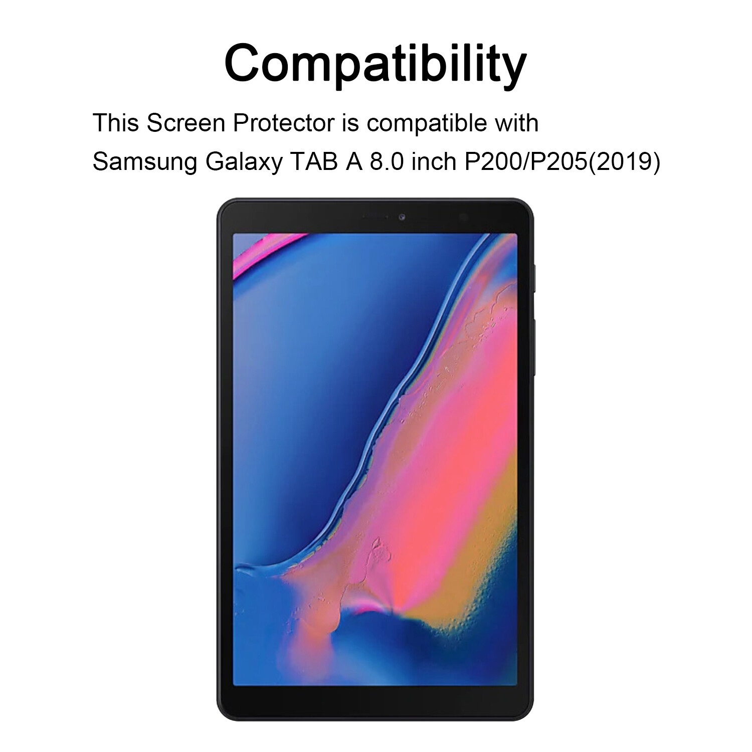 For Samsung Tab A 8.0 SM-P200/SM-P205 Tempered Glass Screen Protector ...