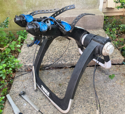 Thule Sweden Raceway Pro 2 rear mounted car bike rack 9001 w/ ONE Key ...