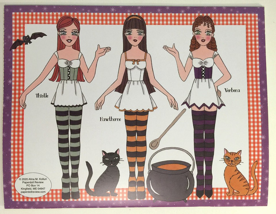 Whimsical Wardrobe for 3 PRETTY LITTLE WITCHES Paper Dolls - by Alina ...