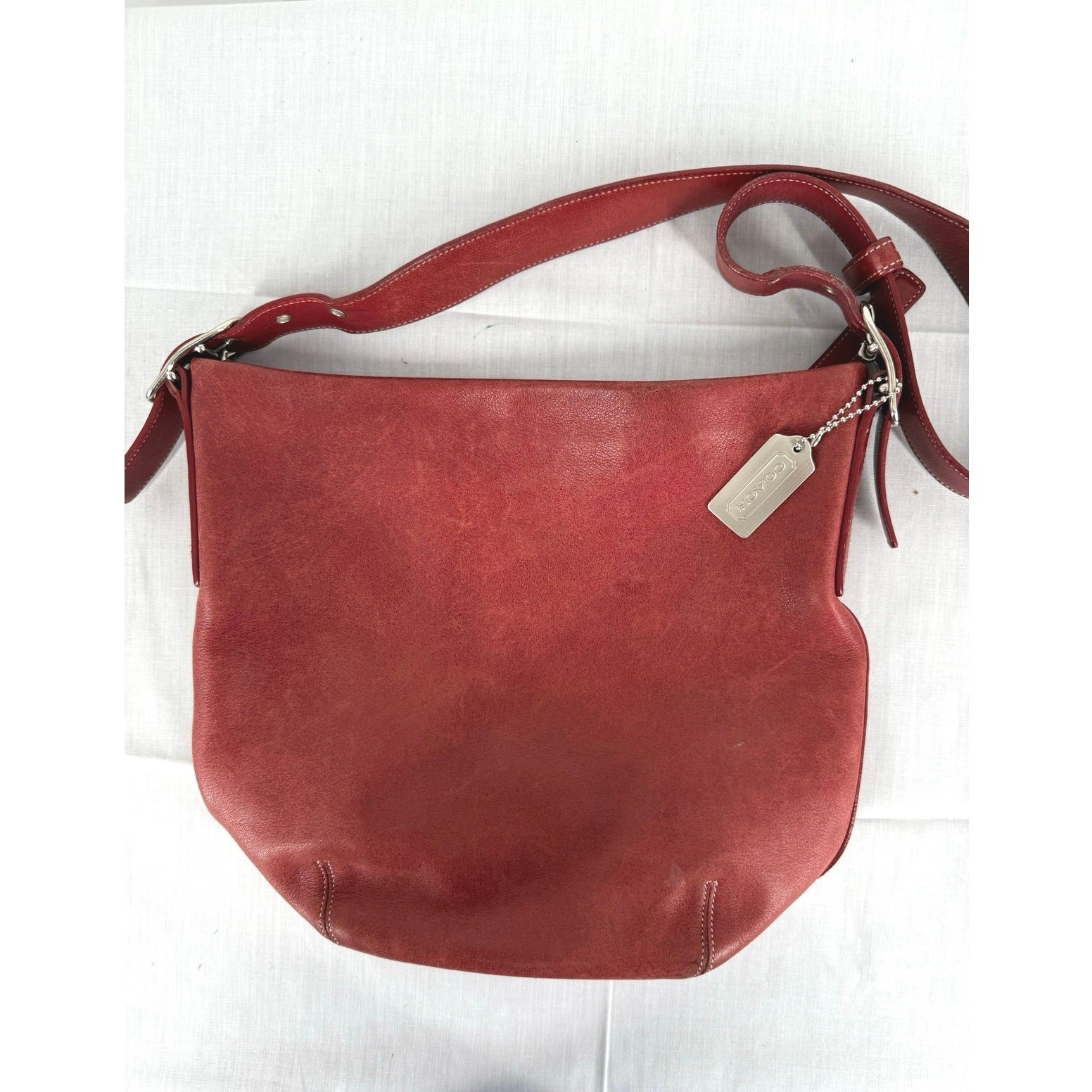 Vintage COACH Legacy Soho Soft Red Leather Bucket Sho… - Gem