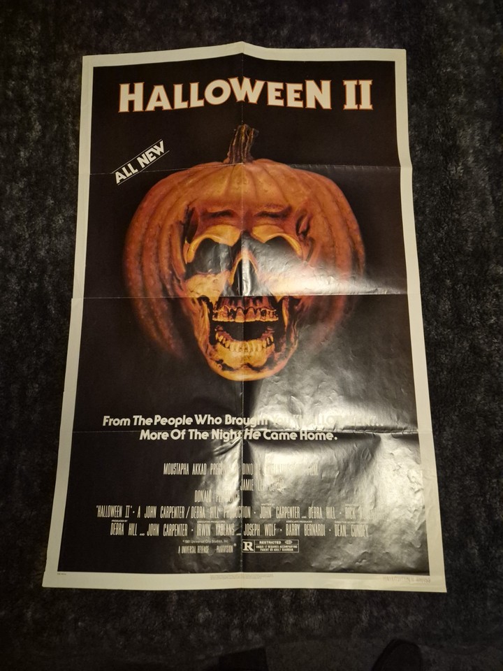 Halloween 2 Original US One Sheet Movie Poster 27x41 Jon Carpenter 1981 ...