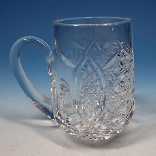 Signed Waterford Crystal - Dunmore - Handled Tankard or Beer Mug - 4½ ...