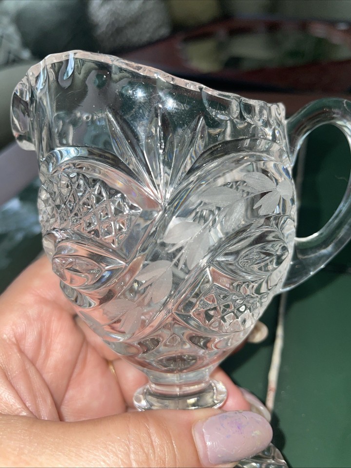 Vintage American Brilliant Cut Crystal Creamer | eBay