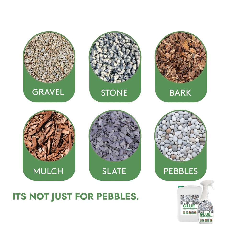 Pebble Glue | 5L (4 Pack) - Resin Gravel Binder for Path, Driveway ...