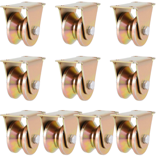 10PCS 2 Inch V Groove Wheel Heavy Duty Caster Wheels V-Shaped Bracket ...
