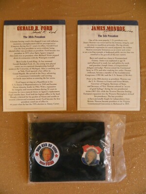 Willabee & Ward Presidential Pin Set: Gerald Ford and James Monroe | eBay