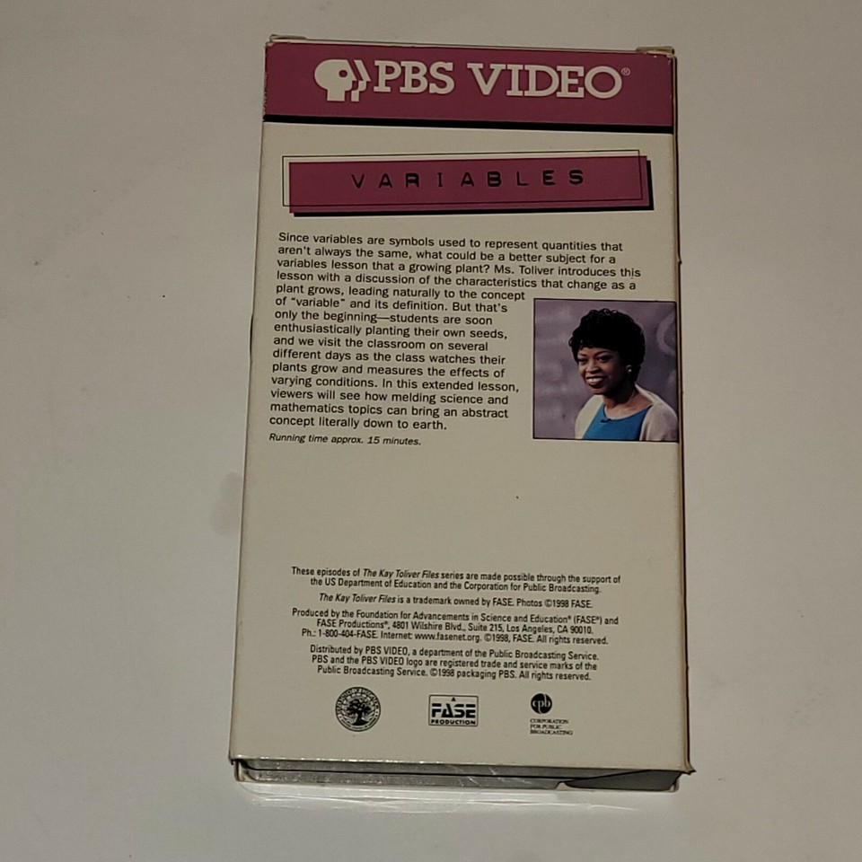 The Kay Toliver Files-Variables VHS (filebox 4) | eBay