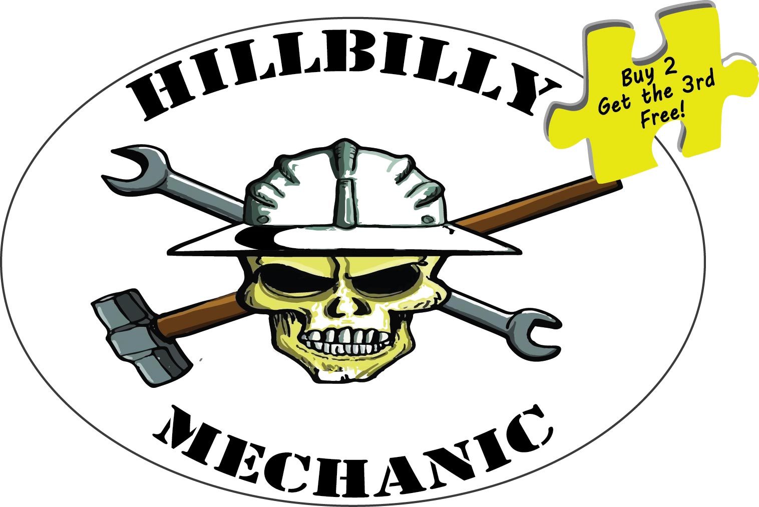 Hillbilly Mechanic Funny Shop Decal Sticker p388 | eBay