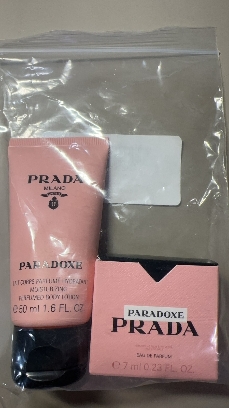 NEW 2pc 2024 Gift Set Prada Paradoxe 0.23oz. EDP + 1.6 oz. Body lotion ...