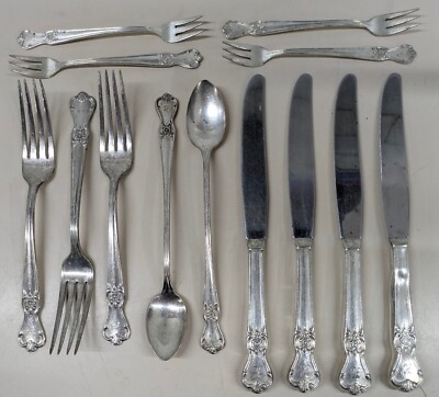 Old Company Plate Signature Rose Pattern "H" Monogram Flatware ...