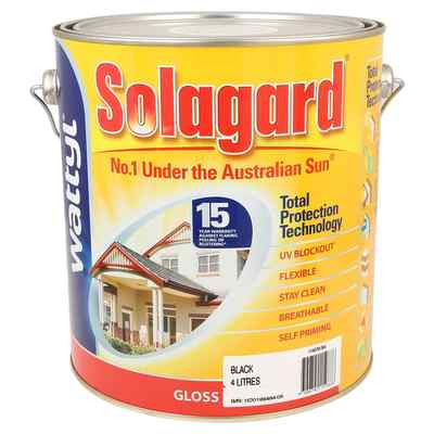 Wattyl Solagard Exterior Paint GLOSS BLACK BASE, 1L or 4L | eBay Australia