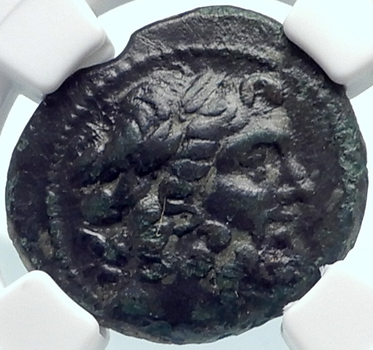AIGEAI in CILICIA Authentic Ancient 2-1CenBC Greek Coin ZEUS ATHENA NGC ...