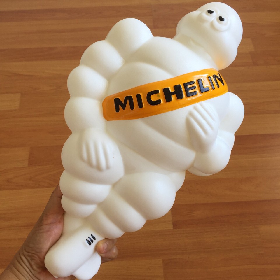 michelin doll 2x 14" man figure mascot advertise tire bibendum w light ...