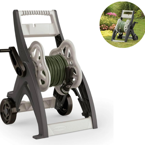 175 ft Hose Mobile Hose Storage Cart Water Hose Pipe Reel Holder Stand ...