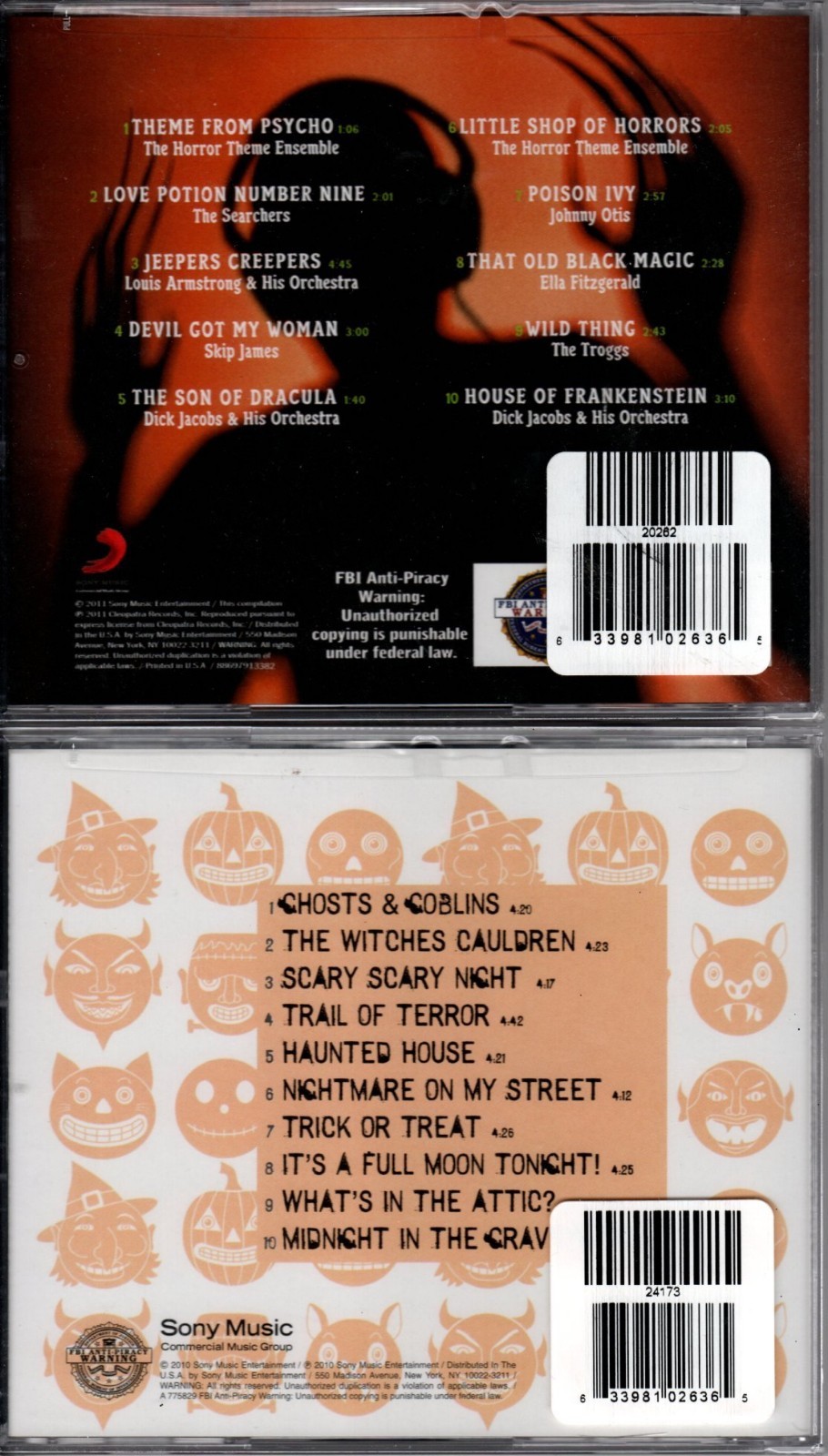 Halloween Party Hits Scary Music Various Artists - Set of 2 CDs New In ...