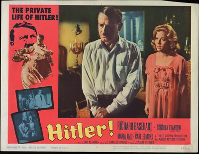 THE PRIVATE LIFE OF HITLER original 1962 movie lobbycard poster RICHARD ...