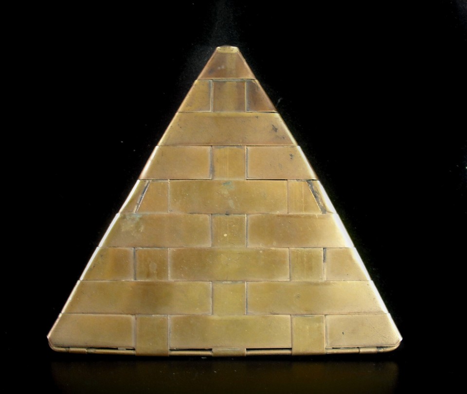 Original 50s Jewelry Box Triangle In Woven Copper Metal | eBay