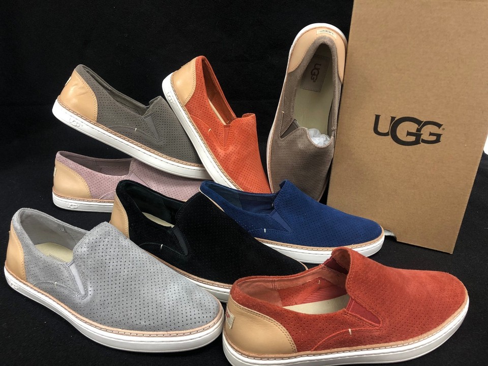 Ugg Australia Adley Perf Women's Fashion Sneakers Suede Leather Slip On ...