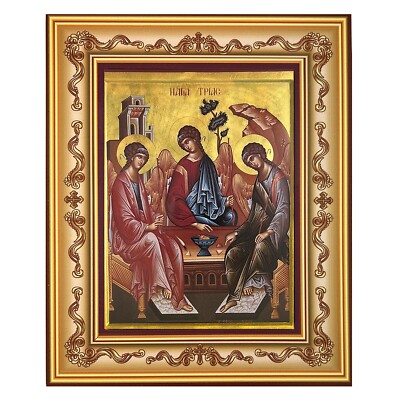 Orthodox Holy Trinity Icon Old Testament Trinity, Byzantine Greek Icon ...