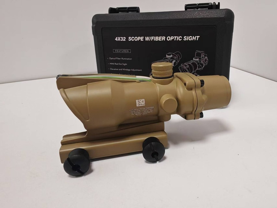 ACOG 4x32mm Fiber Optic Scope FDE Green Chevron Reticle Clone | eBay