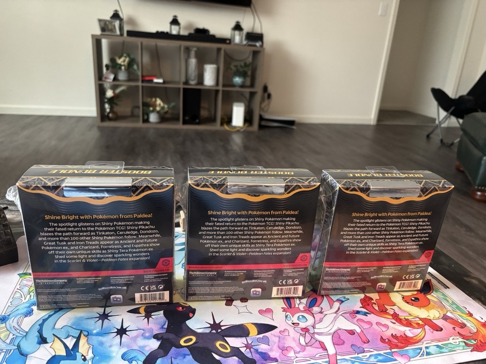 LOT of 3 Pokemon Paldean Fates, Destined Rivals, Paldea Evolved Booster ...