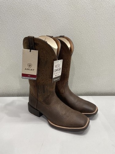 Ariat Toffee Hippo Print Sport Rustler 11" Square Toe Boot Men's US 9 ...