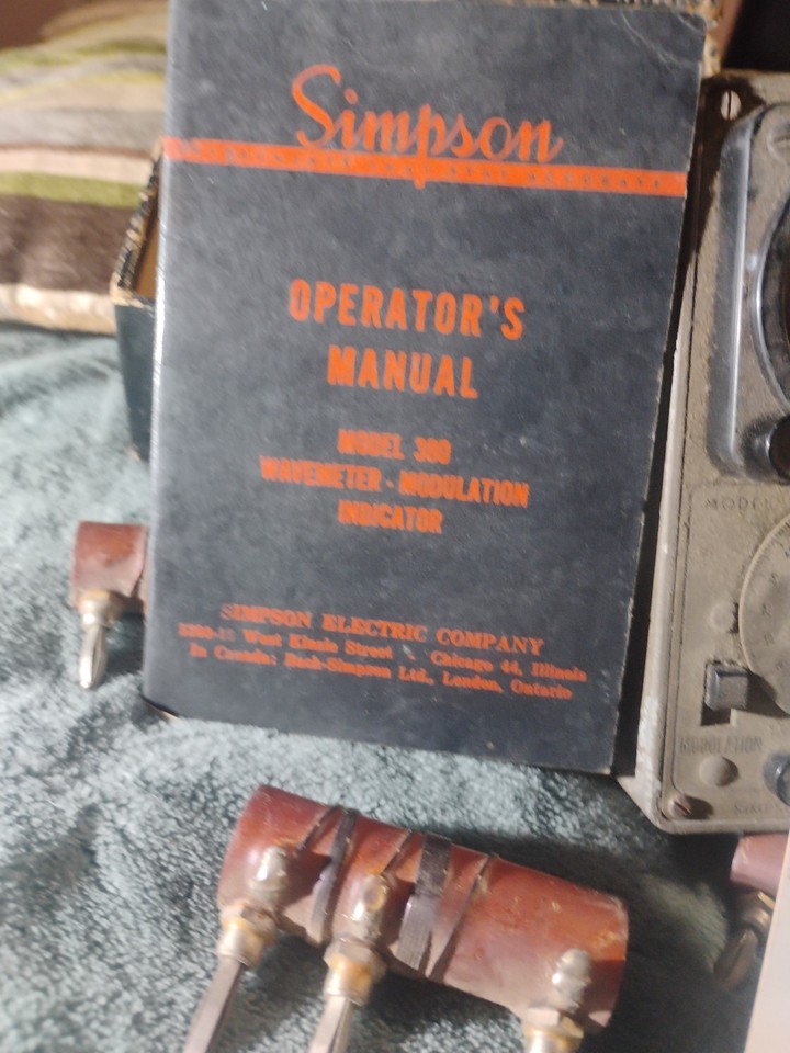 Simpson Model #380 Wave Meter Modulation Indicator In Original Box With ...