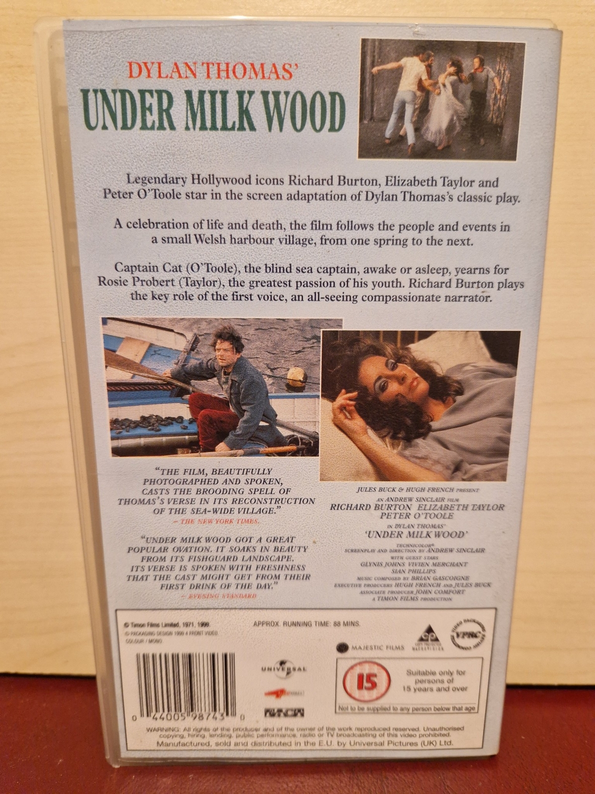 Under Milk Wood - Richard Burton - Peter O'Toole - PAL VHS Video Tape ...
