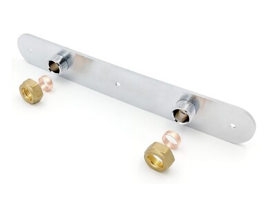 Chrome Exposed Shower Fixing Bracket Back Plate Thermostatic Mixer ...