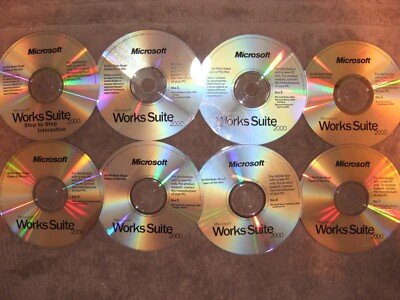 Microsoft Works Suite 2000 Bundle- 7 Installation Discs+Step by Step ...