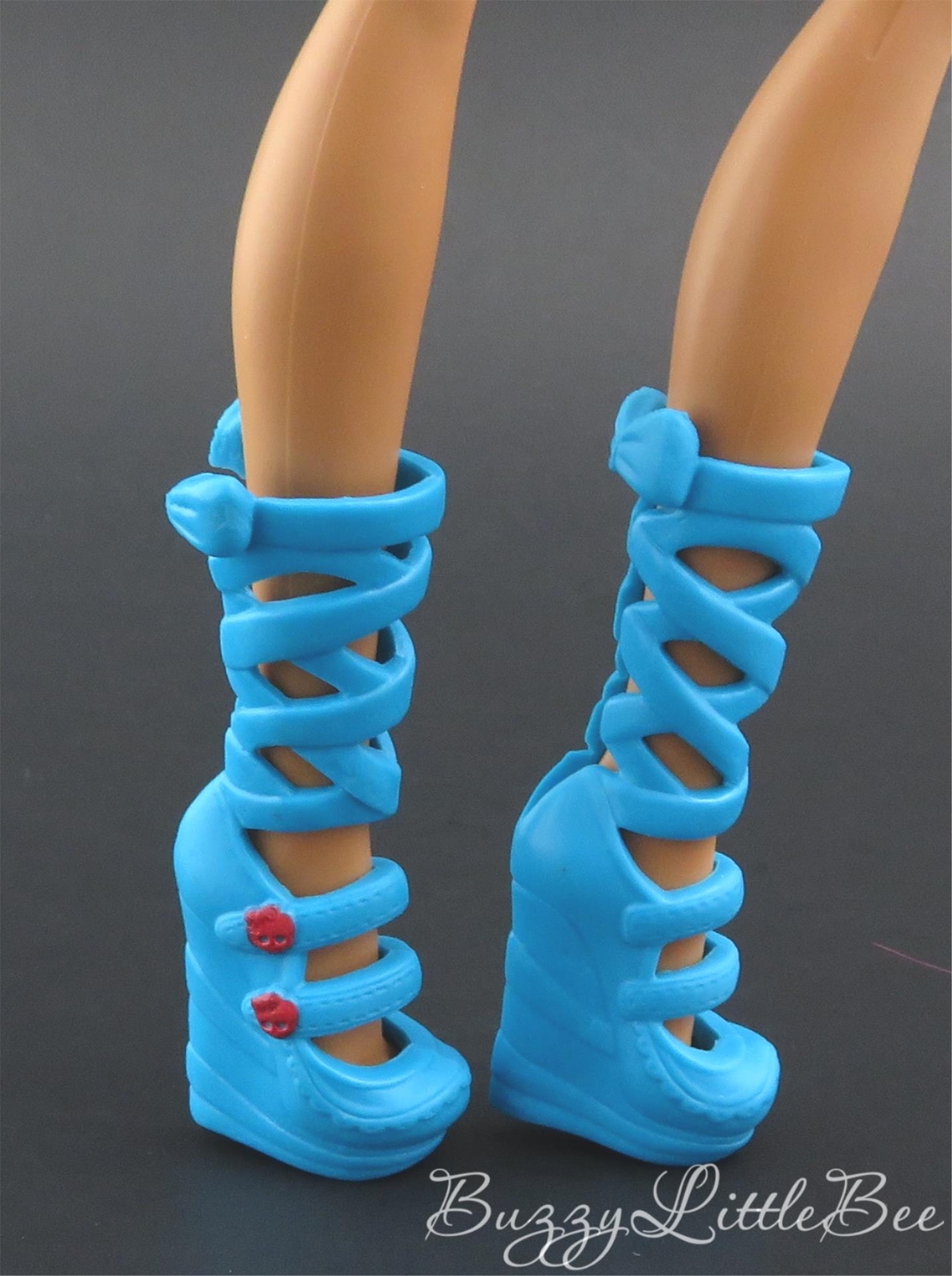 Monster High Doll Ghoulia Yelps Freaky Fusion Blue Boots Shoes | eBay