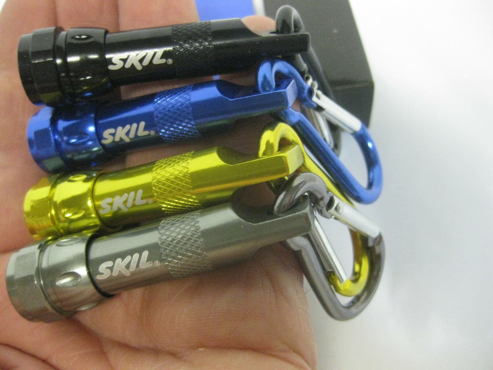 LOT 4 NEW Iron Bridge Mini LED Flashlight Carabineer Clip Skil Logo ...