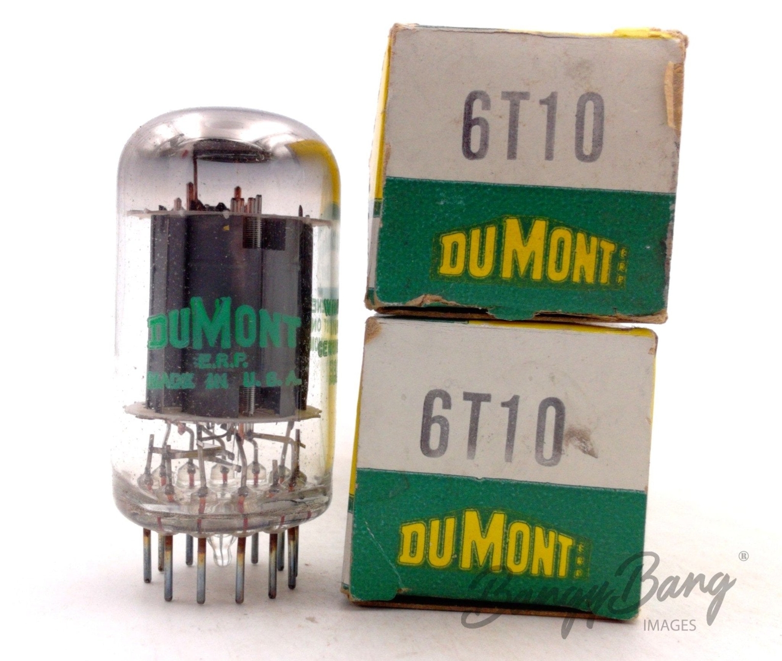 2 DuMont 6T10 Compactron Dissimilar Double Pentode FM TV Valve ...