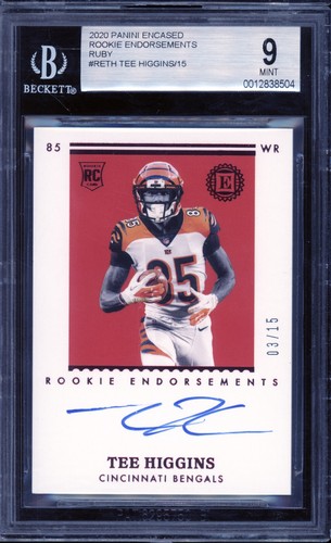 2020 Panini Encased Endorsements Ruby Tee Higgins 3/15 Auto RC Rookie ...
