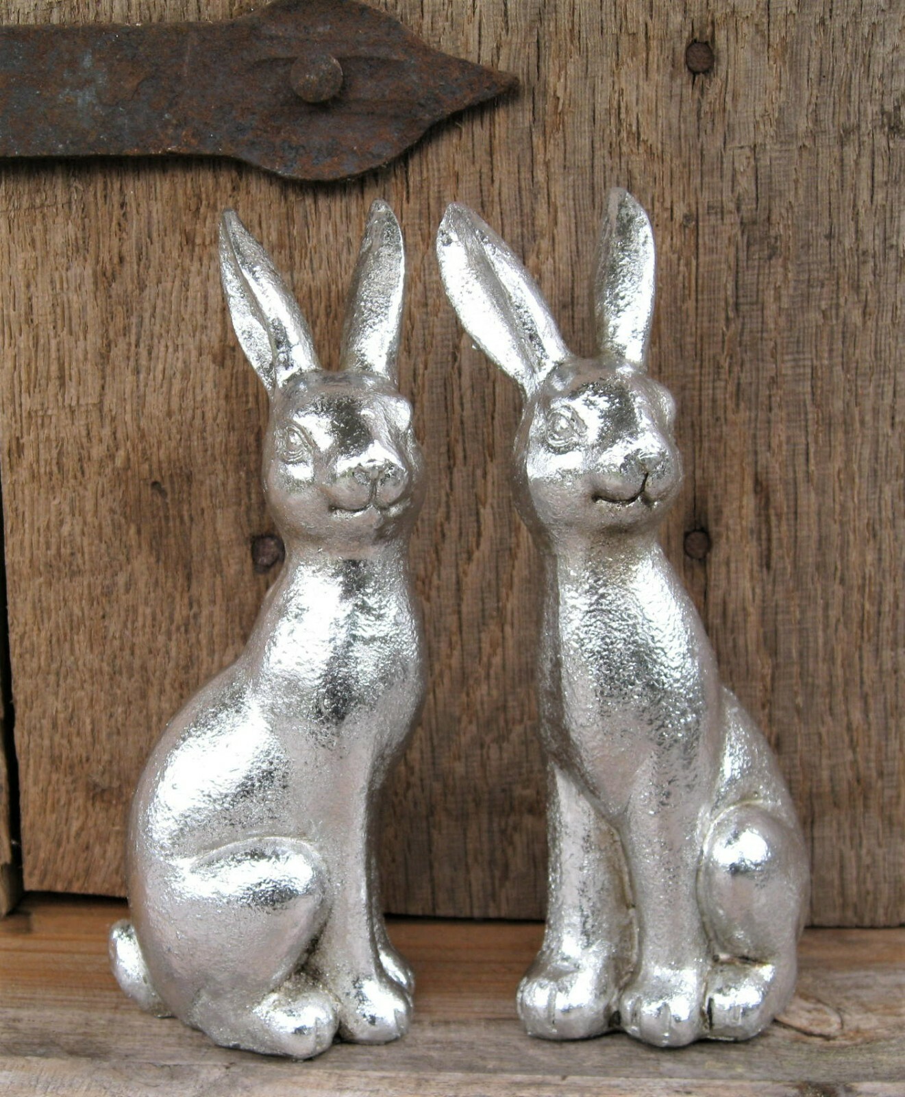 Hasenduo "Emma & Erwin" silber antik Hasenpaar Ostern Osterhase Vintage EDEL | eBay.de