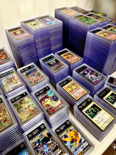 Lot of 9 Graded Pokemon Card Slabs - GRADE 9-10 ONLY - Wholesale Bulk ...