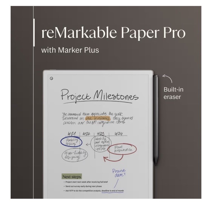 REMARKABLE Paper Pro Paper Tablet 11.8" 64GB Linux Gray with Marker ...