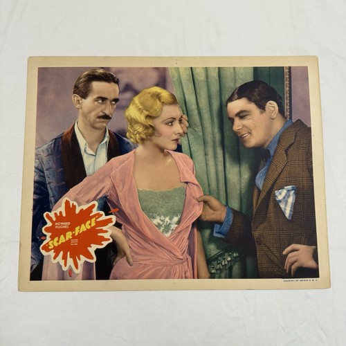 1932 Scarface Original 11x14” Lobby Card Howard Hawks Hughes Karloff ...