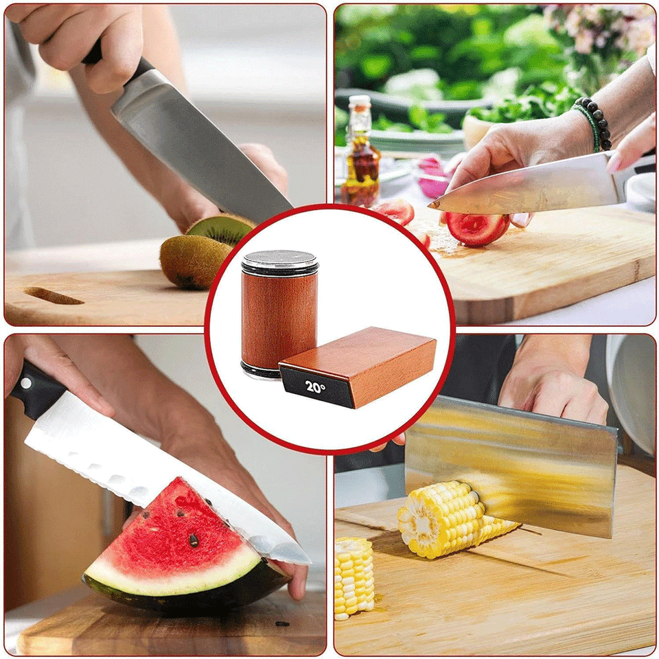 Roll Knife Sharpener Diamond 15 20 Degree Compact Portable Home Camping ...