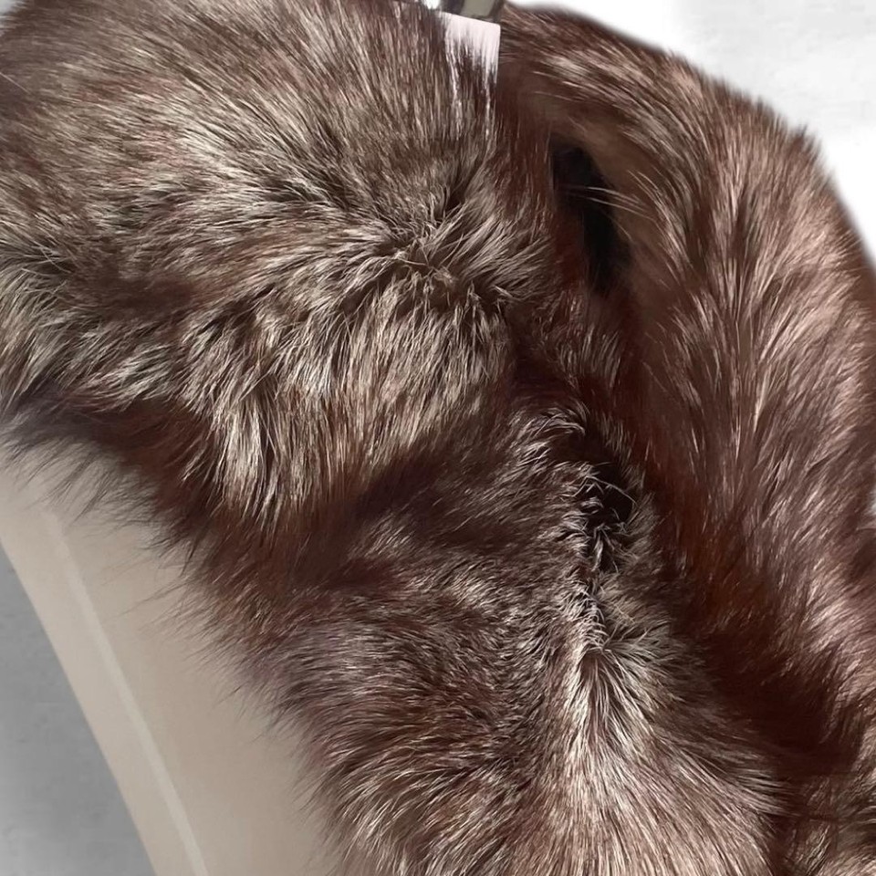 SAGA FOX Fur Shawl Tippet Real Fur Scarf Brown For Women From Japan ...