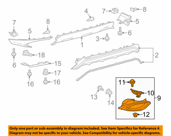 52107-48020 Toyota Extension, rear bumper, lh 5210748020, New Genuine ...
