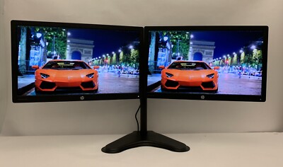 HP EliteDisplay E232 23" Widescreen HDMI LED Dual Monitors 1920 x 1080 ...